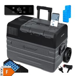 Kesser&reg; Kompressor K&uuml;hlbox elektrisch Gefrierbox, Mit APP-Steuerung USB-Anschluss 12/24 V 230V, +Teleskopstange R&auml;der K&uuml;hlschrank K&uuml;hlung bis -20 &deg;C f&uuml;r Auto, Lkw, Boot, Reisemobil, Camping