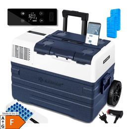 Kesser&reg; Kompressor K&uuml;hlbox elektrisch Gefrierbox, Mit APP-Steuerung USB-Anschluss 12/24 V 230V, +Teleskopstange R&auml;der K&uuml;hlschrank K&uuml;hlung bis -20 &deg;C f&uuml;r Auto, Lkw, Boot, Reisemobil, Camping