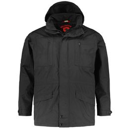 Gro&szlig;e Gr&ouml;&szlig;en Wellensteyn Parka "Golfjacke" mit abnehmbarer Kapuze, wasserdicht Farbe schwarz Gr&ouml;&szlig;e: 3XL
