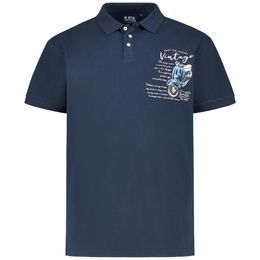 Herren Gro&szlig;e Gr&ouml;&szlig;en | North Poloshirt mit Print Farbe dunkelblau Gr&ouml;&szlig;e: 5XL