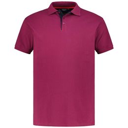 Gro&szlig;e Gr&ouml;&szlig;en ADAMO Poloshirt mit Kontrastdetails Farbe beere Gr&ouml;&szlig;e: 3XL