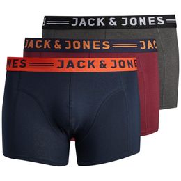 Jack & Jones Gro&szlig;e Gr&ouml;&szlig;en Jack&Jones 3er-Pack Pants mit Elasthan Farbe weinrot Gr&ouml;&szlig;e: 4XL