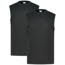 Herren Gro&szlig;e Gr&ouml;&szlig;en | Pfundskerl Doppelpack Tanktop aus Baumwolle Farbe schwarz Gr&ouml;&szlig;e: 3XL