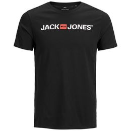 Jack & Jones Gro&szlig;e Gr&ouml;&szlig;en Jack&Jones T-Shirt mit Label-Print Farbe schwarz Gr&ouml;&szlig;e: 6XL
