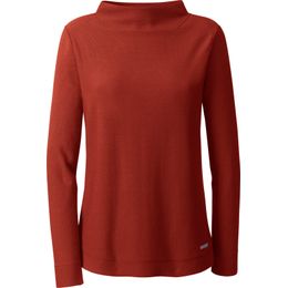 WITT Damen Langarm-Pullover aus reiner Baumwolle, rostrot, Gr&ouml;&szlig;e 40
