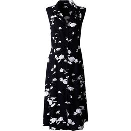 CR&Eacute;ATION L Damen Druckkleid mit durchgehender Knopfleiste schwarz-wei&szlig; Gr&ouml;&szlig;e 40