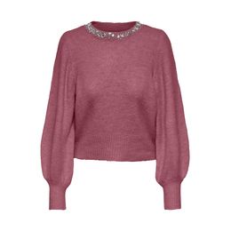 Only Pullover 'ONLELSA' Damen Gr&ouml;&szlig;e XXL magenta / silber