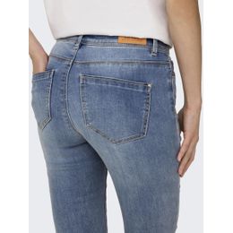 Only Damen Skinny-fit-Jeans "ONLWAUW MID SKINNY DNM GUABOX", blau, Gr. S, unifarben, Denim/Jeans, Obermaterial: 64% Baumwolle, 31% Polyester, 3%