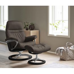 Fu&szlig;hocker stressless, B:57cm H:42cm T:40cm, braun, Leder BATICK: BATICK ist ein leicht korrigiertes, durchgef&auml;rbtes und genarbtes M&ouml;belleder, bei dem