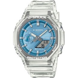 Casio G-SHOCK Herren Chronograph, transparent, Armbanduhren, Quarzuhr,Armbanduhr,Herrenuhr, digital,bis 20bar wasserd. Resinarmband