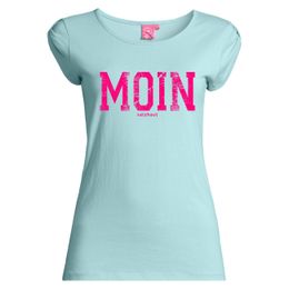 SALZHAUT Damen T-Shirt "Shirt BIIKE - MOIN", blau, Gr. XS, Obermaterial: 100% Baumwolle CO., Shirts