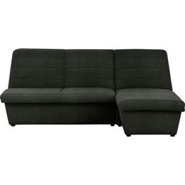 Ecksofa, B:214cm H:92cm T:168cm, gr&uuml;n, LOOKS by Wolfgang Joop, 100% Polyester, Wohnzimmer, Sofas, "LOOKS VIII L-Form", Quersteppung, ohne Armlehnen,