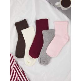 Trendyol Socken Damen Gr&ouml;&szlig;e 36/41 anthrazit / graumeliert / rosa / bordeaux / wei&szlig;