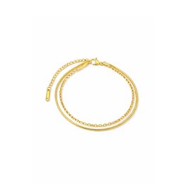 Pure Schmuck Armband 'Twin' Damen Gr&ouml;&szlig;e 16.5 cm gold