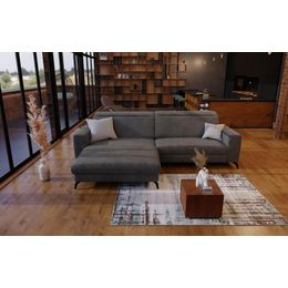 Sit & More Ecksofa SIT & MORE, B:290cm H:88cm T:178cm, grau, 95%Polyester 5%Polyamid, Wohnzimmer, Sofas, "Bolero L-Form"