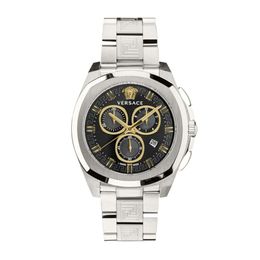 Versace Uhr 'New Chrono Geo' Herren Gr&ouml;&szlig;e One Size gold / schwarz / silber