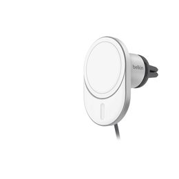 Belkin Wireless Charger "BoostCharge Magnetisches Kfz-Ladeger&auml;t Qi2, inkl. Netzteil", B:10cm H:4,95cm T:10,5cm, silber, Ladeger&auml;te
