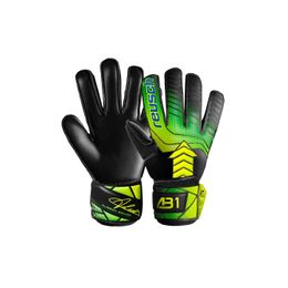 Reusch Kinder Torwarthandschuhe "Attrakt AB1 Solid Junior"gelb, schwarz, Gr. 8, mehrfarbig, 29% Polyester, 5% Polyurethan, 1% Baumwolle, Handschuhe,