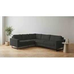 Ecksofa Home Affaire, B:290cm H:85cm T:250cm, schwarz, 90% Polyester, 10% Nylon, Wohnzimmer, Sofas, "Pinto, XXL, 250/290 cm, langer Schenkel,