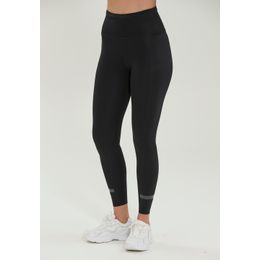 ENDURANCE ATHLECIA ATHLECIA Damen Trainingstights "Douna", schwarz, Gr. 36, unifarben, 100% Nylon, Hosen, mit effektiver Kompressionswirkung