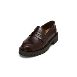 Marc O'Polo MARC O'POLO Damen Loafer "mit robuster Profil-Laufsohle", Gr. 38, braun, Obermaterial: 100% Leder (Rind), unifarben, Schuhe