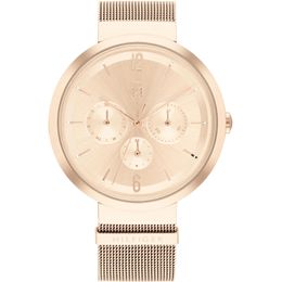 Tommy Hilfiger Damen Multifunktionsuhr "CLASSIC", rosa, Armbanduhren, Quarzuhr, Armbanduhr, Damenuhr, Datum, Edelstahlarmband