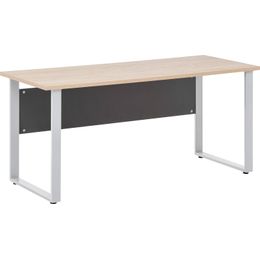 Schreibtisch Schildmeyer, B:160cm H:73,2cm T:65cm, grau, B&uuml;ro, Tische, "Serie 1500"