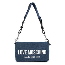 Love Moschino Schultertasche 'Signature Love' Damen Gr&ouml;&szlig;e One Size blue denim / naturwei&szlig;