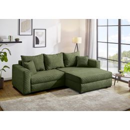 Jockenh&ouml;fer Ecksofa, B:261cm T:90cm, gr&uuml;n, JOCKENH&Ouml;FER GRUPPE, Korpus: 100% Polyester;Kissen: 100% Polyester, Wohnzimmer, Sofas, "Elmau XL L-Form, B: 261 cm",