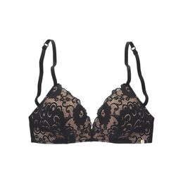 JETTE Damen Bralette-BH, Gr. 85, schwarz, Obermaterial: 49% Polyamid, 44% Polyester, 7% Elasthan, BHs