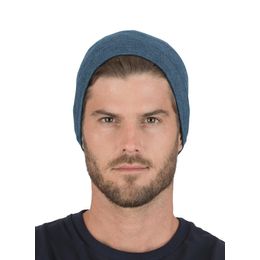 TRIGEMA Herren Strickm&uuml;tze "TRIGEMA Soft-Cap", blau, Baumwollmischung, M&uuml;tzen