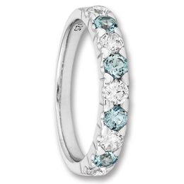 ONE ELEMENT Damen Silberring "Zirkonia & Blau Topas Ring aus 925 Silber", 54,mit Zirkonia, Silber 925 (Sterlingsilber)silber, Silber 925