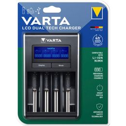 Varta Batterie-Ladeger&auml;t "LCD Dual Tech", B:10,4cm H:16,5cm T:4,4cm, schwarz, Ladeger&auml;te