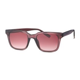 Tom Tailor Damen Sonnenbrille "Modell 676013"rot transparent, leicht transparent, Sonnenbrillen, Form Karree/Eckig, Logoschriftzug auf B&uuml;gel,