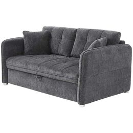 Jockenh&ouml;fer Schlafsofa, B:167cm T:105cm, grau, JOCKENH&Ouml;FER GRUPPE, Korpus: 100% Polyester;Kissen: 100% Polyester, Wohnzimmer, Sofas, "Leon, B: 147 - 187 cm,