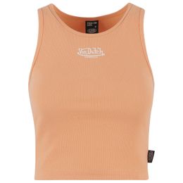 Von Dutch Damen Muskelshirt "Von Dutch SYDNEY TOPS"peach, Gr. XS, bedruckt, 96% Baumwolle, 4% Elasthan, Shirts