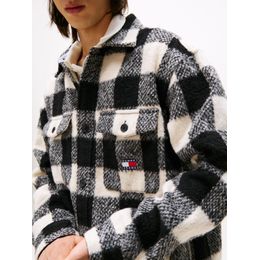 Tommy Jeans Herren Hemdjacke "TJM CHECK OVERSHIRT"schwarz, buffalo check, Gr. S, Flanell, Obermaterial: 100% Polyester, Jacken, Flanell, oversized,