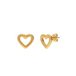 Lucardi Earrings 'Herz' female Gold size Onesize