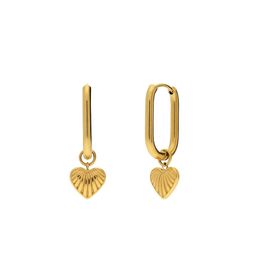 Lucardi Earrings 'Herz' female Gold size Onesize