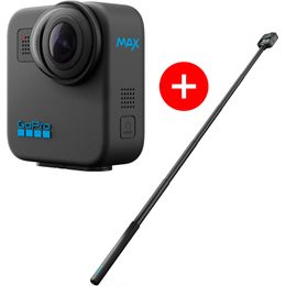 GoPro Action Cam "MAX + Verl&auml;ngerungsstange (1,2 m)", B:6,51cm H:7,15cm T:2,5cmschwarz, Camcorder