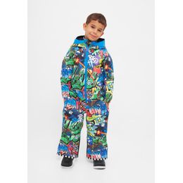 WeeDo Jungen Schneeoverall "COSMO SPRAYPRINT"grafitti print, Gr. 92, Obermaterial: 100% Polyester; Futter: 100% Polyester; F&uuml;llung: 100% Polyester;