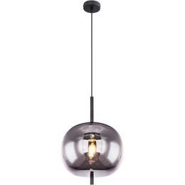 Globo LIGHTING H&auml;ngeleuchte "BLACKY", &Oslash; 30cm H: 120cm, 1 Stk.schwarz, Wohnzimmer, Leuchten, H&auml;ngelampe/Pendelleuchte/H&ouml;he k&uuml;rzbar/Esstisch