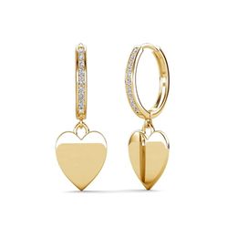 Rougemont Jewellery Earrings 'S&uuml;&szlig;e funkelnde Herz Creolen Ohrringe Annabella' female Gold size One Size