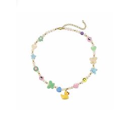 Cala Rose Necklace 'CRAZY DUCKY' female White size 38 - 42cm