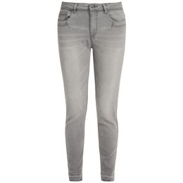 oxmo Damen Bequeme Jeans "Jeans Hose OXIrabella", grau, Gr. 26, Obermaterial: 98% Baumwolle CO. 2% Elasthan EL., Jeans