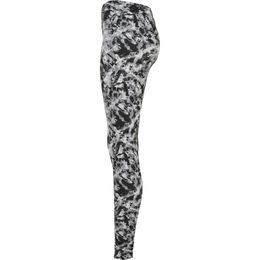 Urban Classics Damen Leggings "Urban Classics Damen Ladies Soft AOP Leggings"schwarzfading, Gr. XXXL, 85% Polyester, 15% Elasthan, Hosen