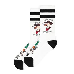 American Socks Socken 'Don't duck with me' Herren Gr&ouml;&szlig;e 19/55 wei&szlig;