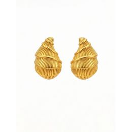 Nemomatheo Ohrringe 'Golden Shell' Damen Gr&ouml;&szlig;e 2.5 cm x 2.5 cm gold