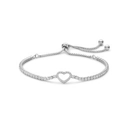 Pure Schmuck Bracelet 'Iced Out Pure Love Tennisarmband' female Silver size 18-23 cm