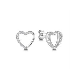 Pure Schmuck Earrings 'Heart Glow Ohrringe' female Silver size 10mm